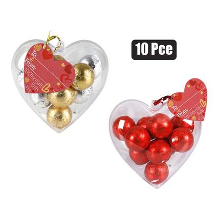 Heneck Sacks - Party - Sweet Choc Rp 10Pc Balls In Heart 45G Md